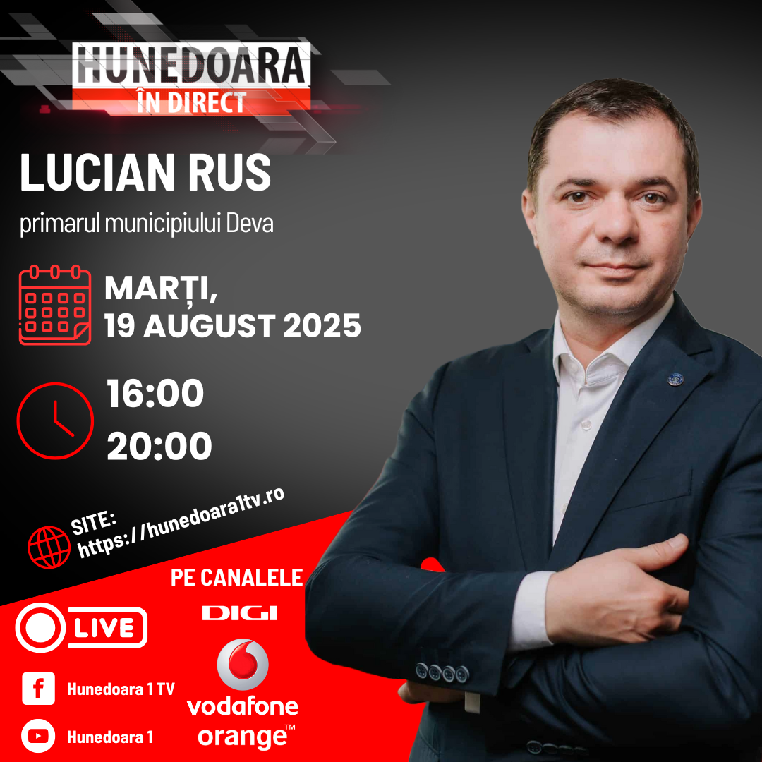 LUCIAN RUS, primarul municipiului Deva la „HUNEDOARA ÎN DIRECT", ASTĂZI ...